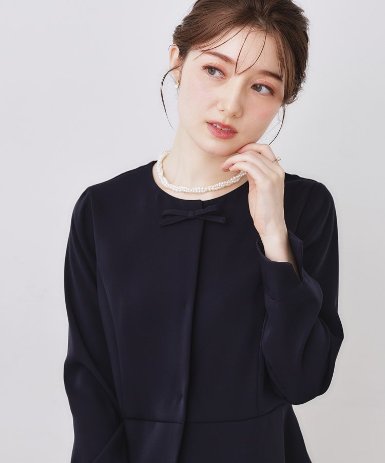 リボンデザイン羽織りペプラムブラウス | KOBUNSHA SELECT SHOP | リボンデザイン羽織りペプラムブラウス